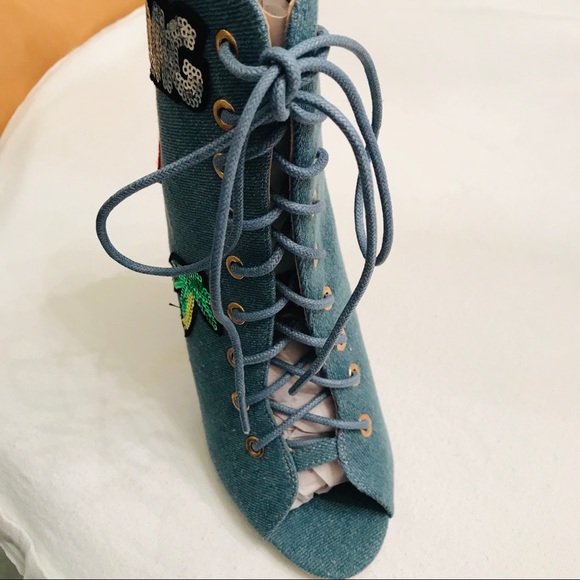 Shoes | Denim Booties | Poshmark